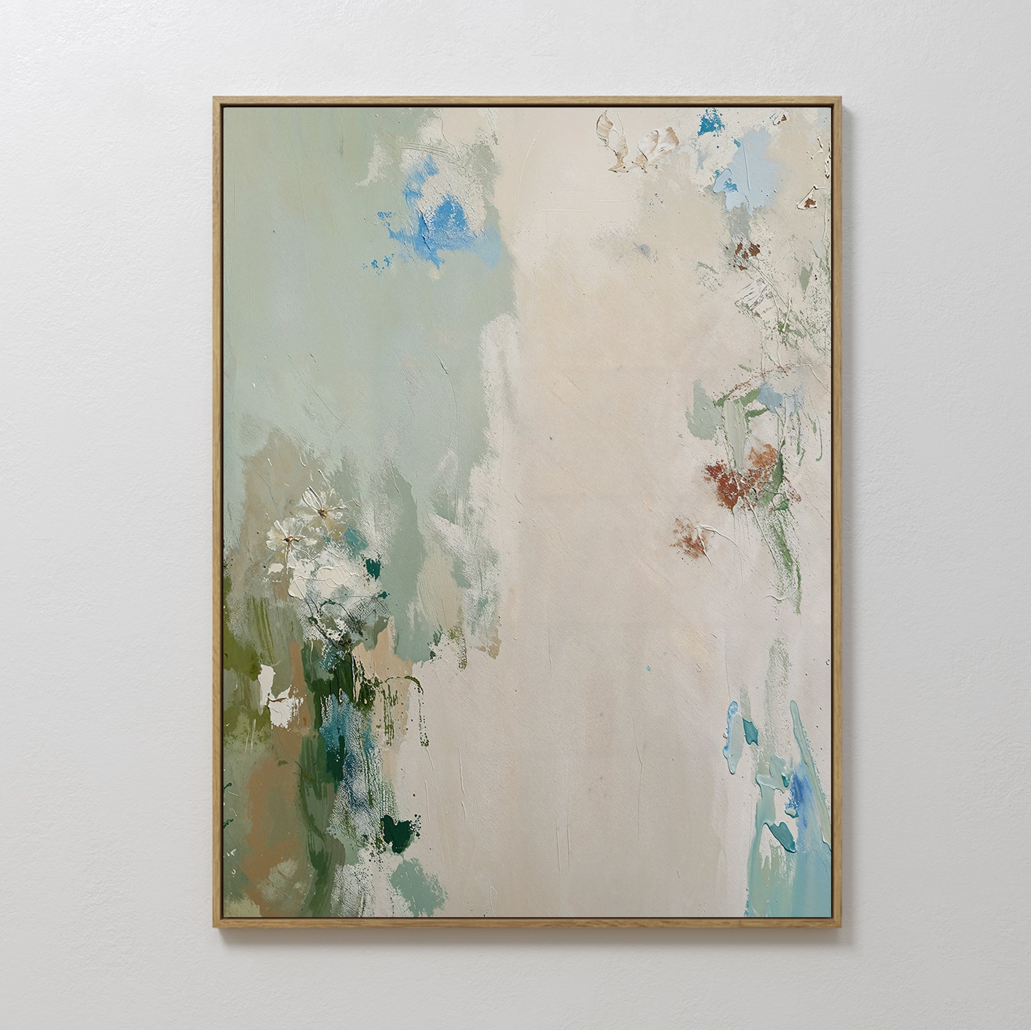 Abstract Serenity Garden Oil Painting for Tranquil Home Decor – Custom ...